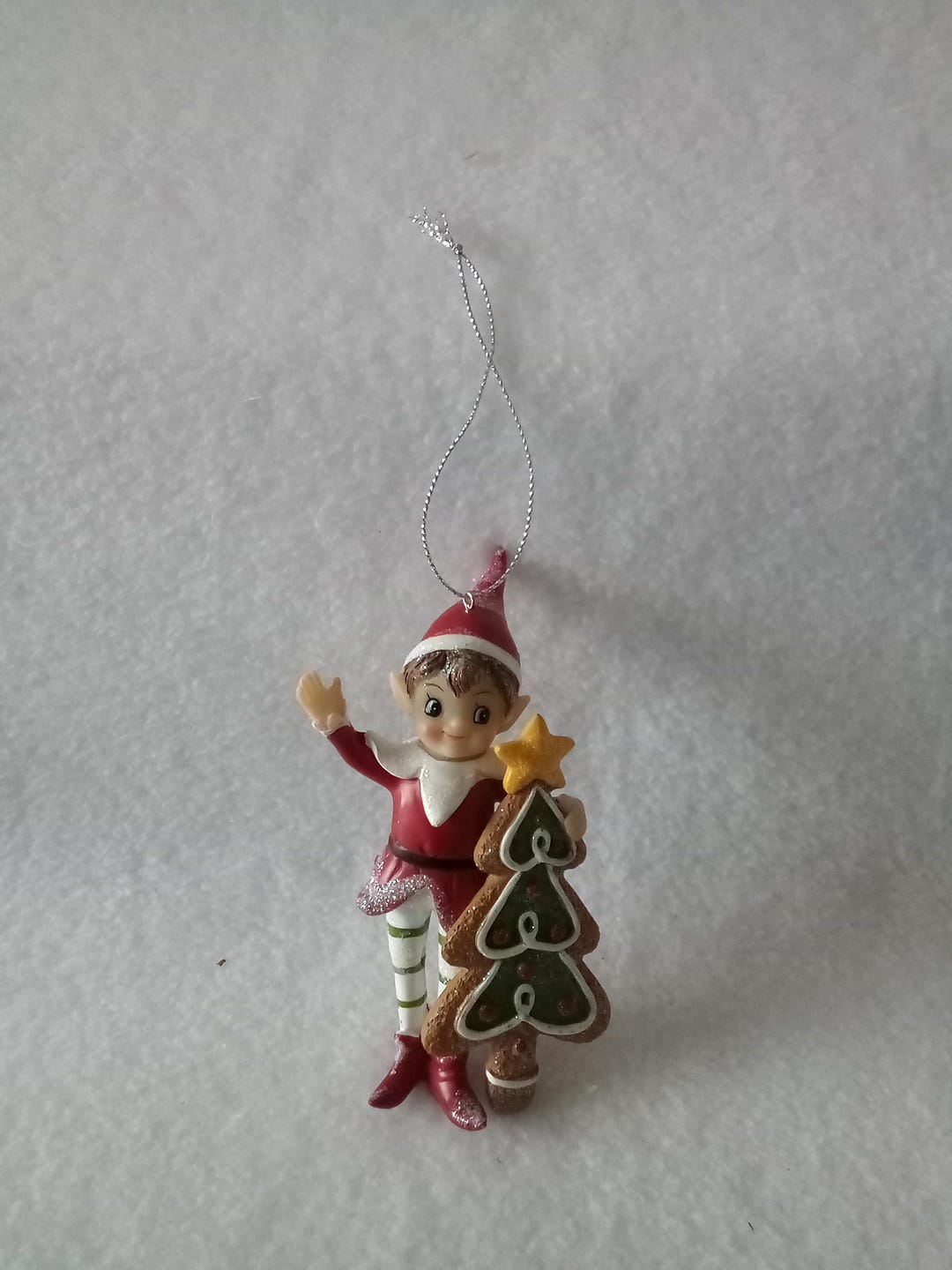 Resin Elf Style Vintage Christmas Elf Retro Pixie Bendable Shelf Sitter ...