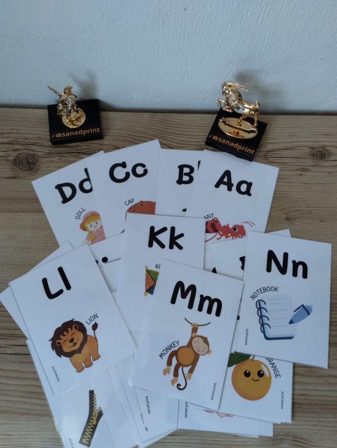 Montessori ABC Flash Cards: Kids Colors Alphabet (digital Download ...