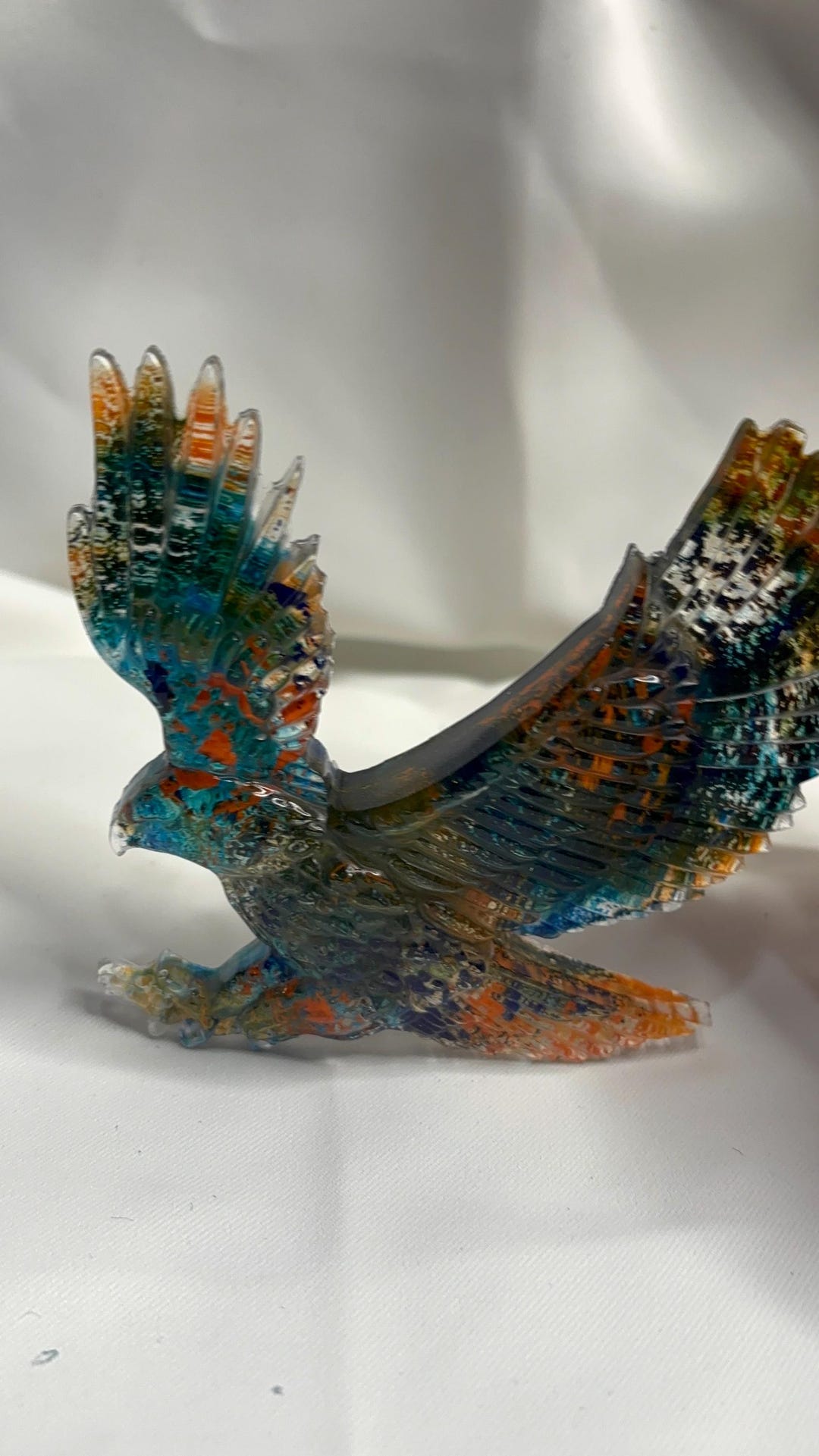 3D Eagle , Resin Eagle , Clear, Blue and Orange With White Eagle ...