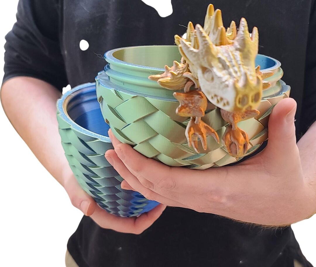 Blind Box Dragon Egg- Large Woven Pattern Tactile Egg With Dragon ...