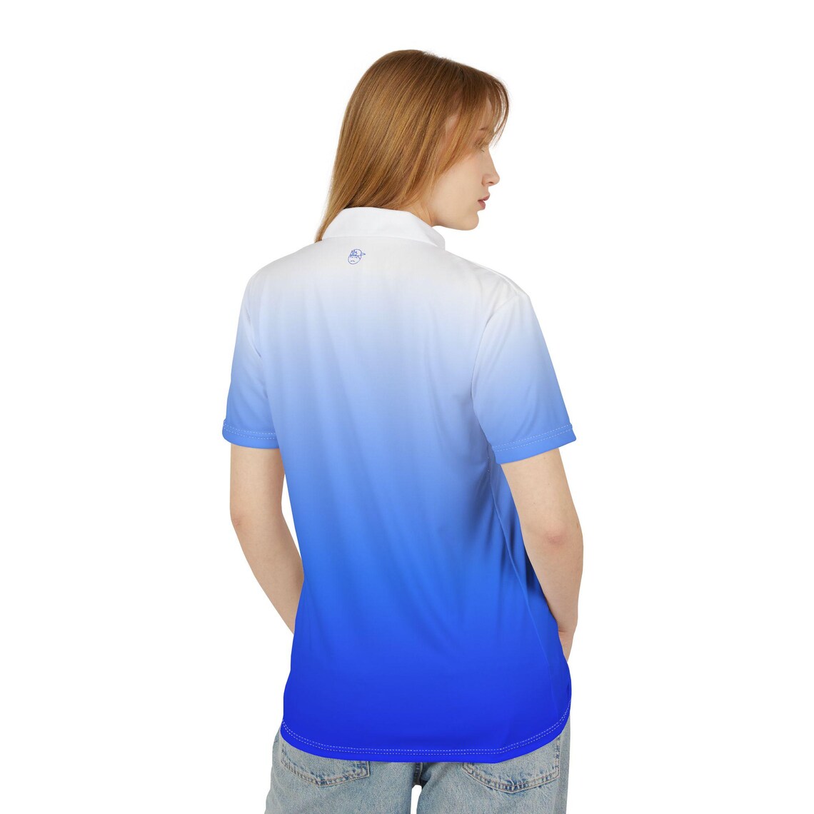 Blue Gradient Degenerate Unisex Polo Shirt - Etsy