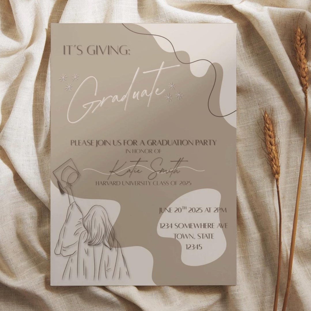 Graduation Party Invitation | Digital Template - Etsy
