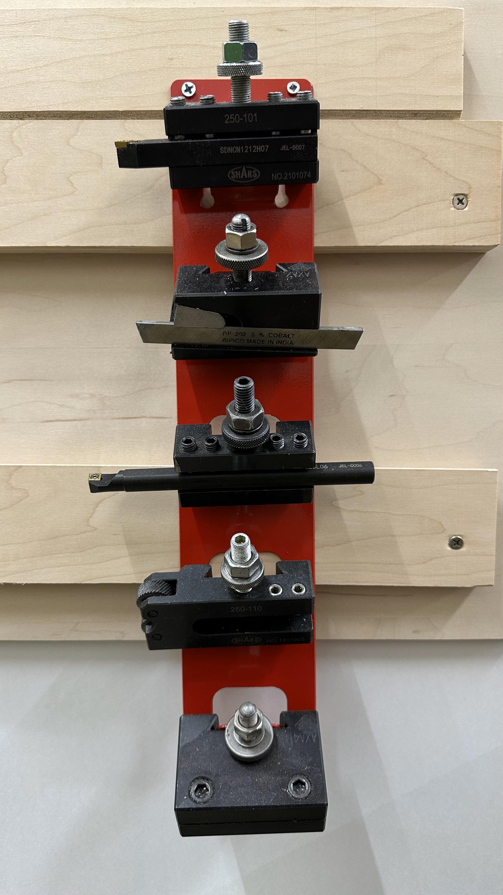 Quick Change Lathe Tool Holder: Machinist Tool Storage, Wall Mount, 16g ...