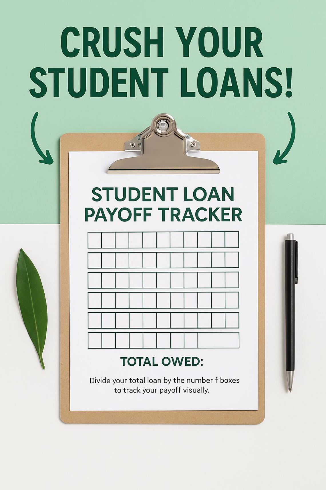 Student Loan Payoff Tracker Printable | Debt Repayment Chart ...