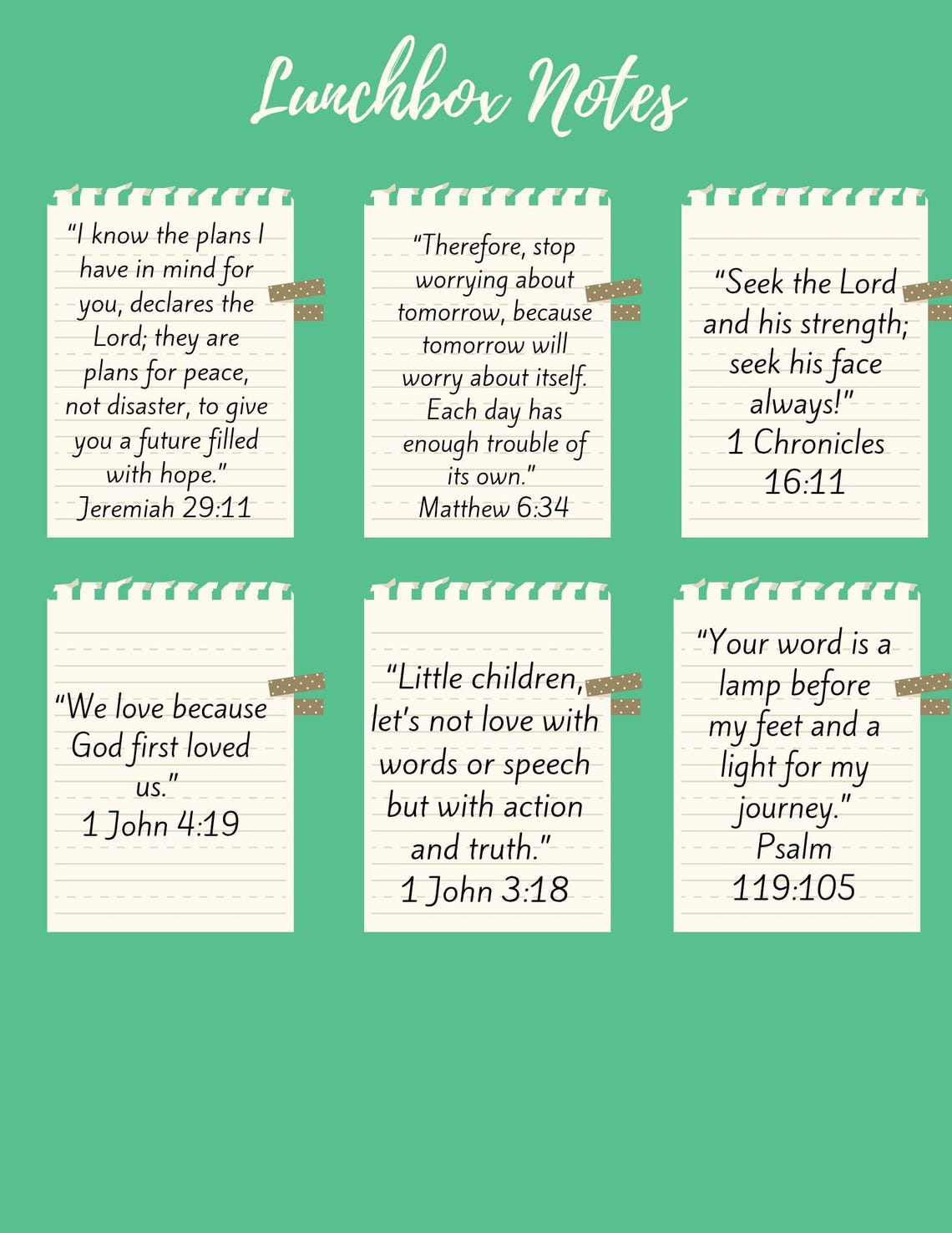 Middle School/high School Lunchbox Notes - Etsy