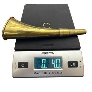 Vintage Brass Fox Hunting Horn Chinese Inscription Military Bugle ...