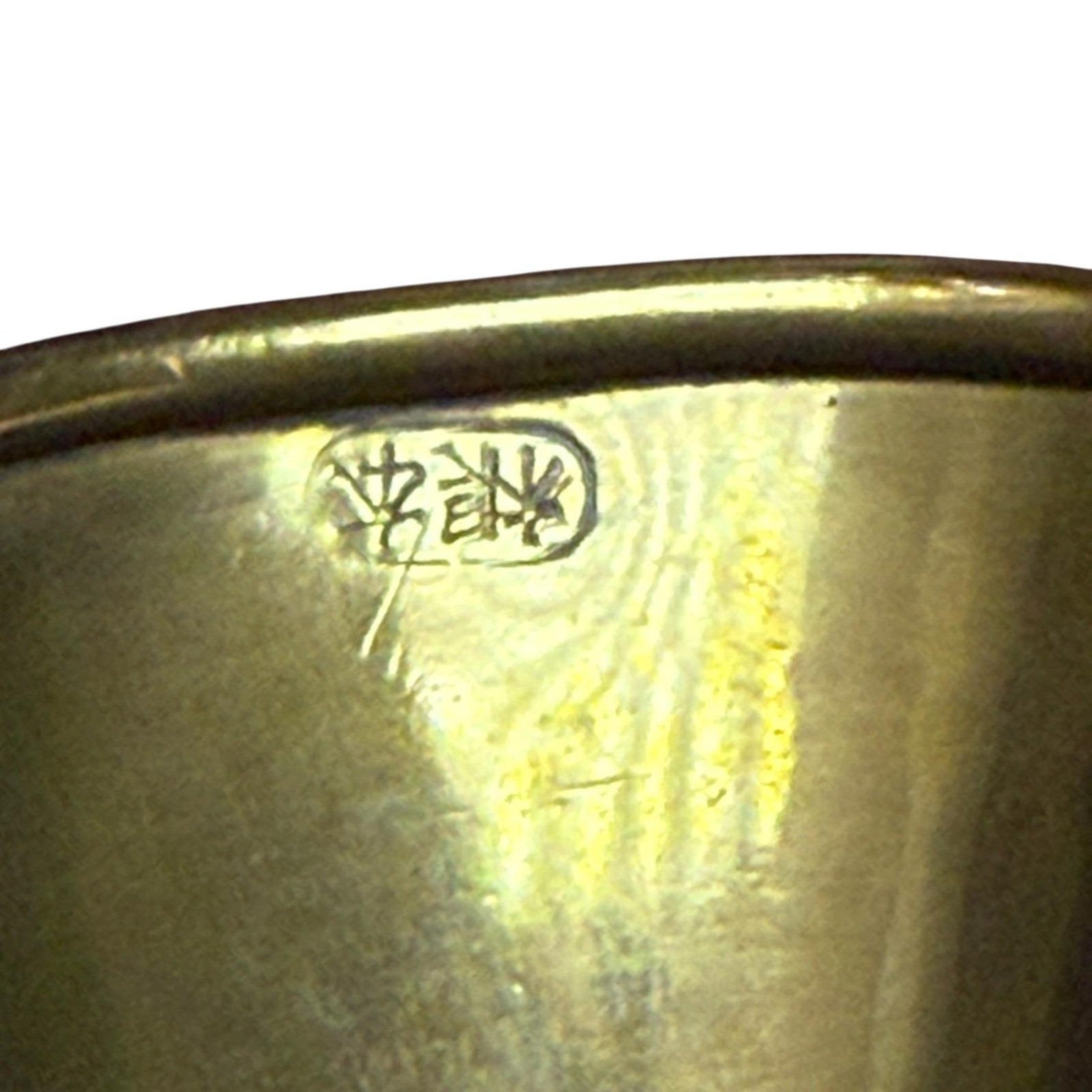 Vintage Brass Fox Hunting Horn Chinese Inscription Military Bugle ...