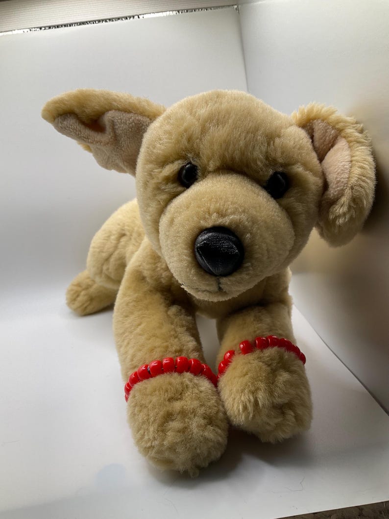 Golden Lab Essa Stuffed Animal With Kandi (READ DESCRIPTION) - Etsy