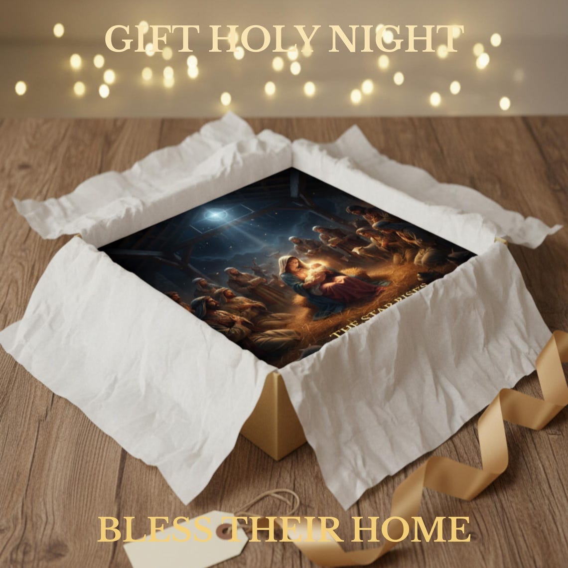 Nativity Scene Printable, the Star Rises, Christian Home Decor (8x10 ...