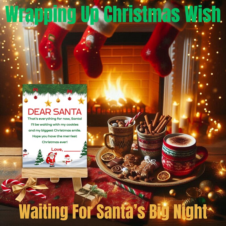 Santa Letter Printable, Activity Pages, Christmas Writing Sheets, Fun ...