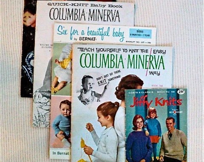 Vintage Knitting Pattern Booklets Set of 5 - Etsy