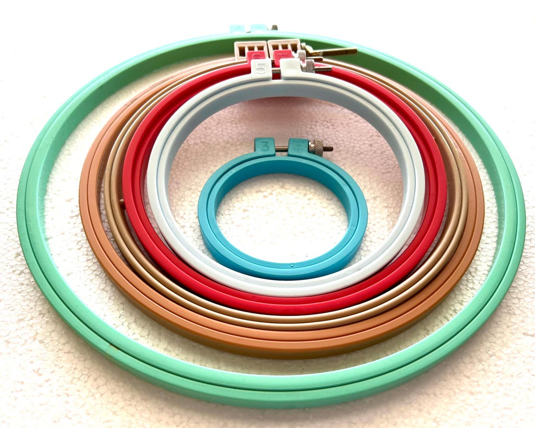 Plastic Embroidery Hoops Destash – Assorted Sizes and Assortment to ...