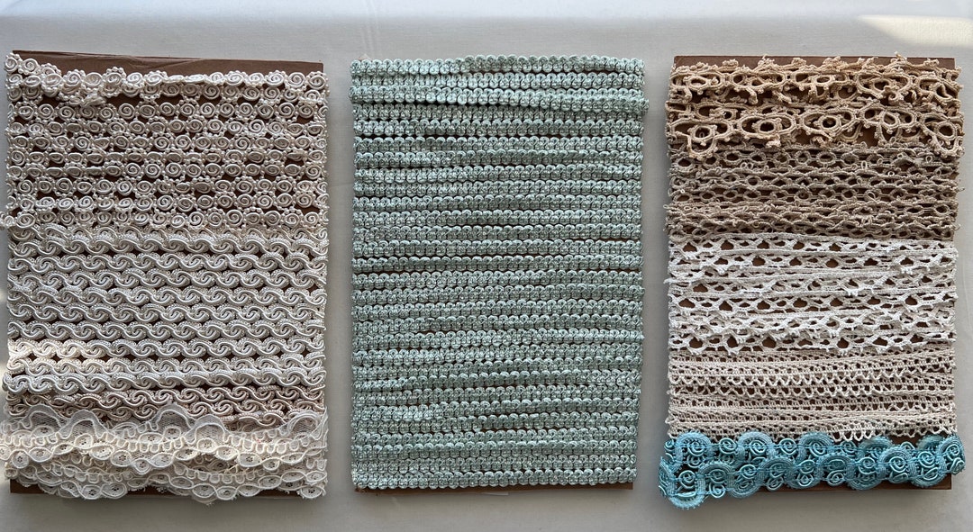 Gimp Trim, Trim Bundle, Beaded Scroll Gimp, Crochet Trim, Cluny Lace ...