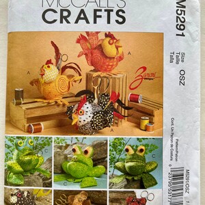 Rooster Sewing Pattern, Chicken Sewing Pattern, Sewing Pattern for ...