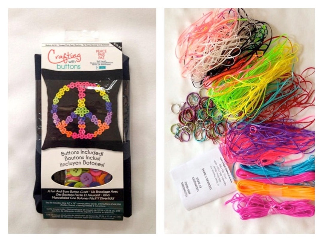Craft Kit for Kids, Vinyl Crafts, Button Pillow Kit, Kids Craft Kits ...