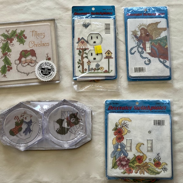 Cross Stitch Coaster - Etsy