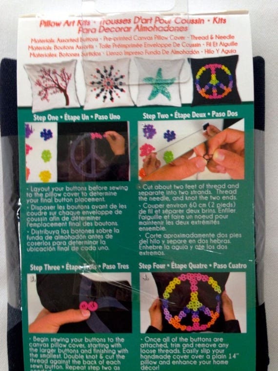 Craft Kit for Kids, Vinyl Crafts, Button Pillow Kit, Kids Craft Kits ...