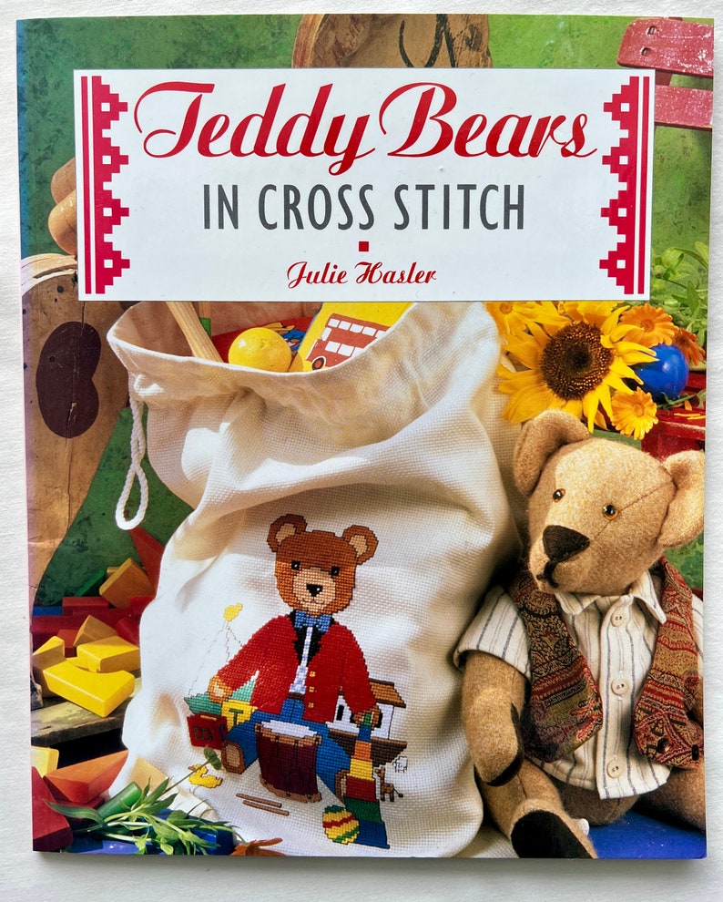 Counted Cross Stitch Pattern Books, Cross Stitch Book, Vintage, Teddy ...