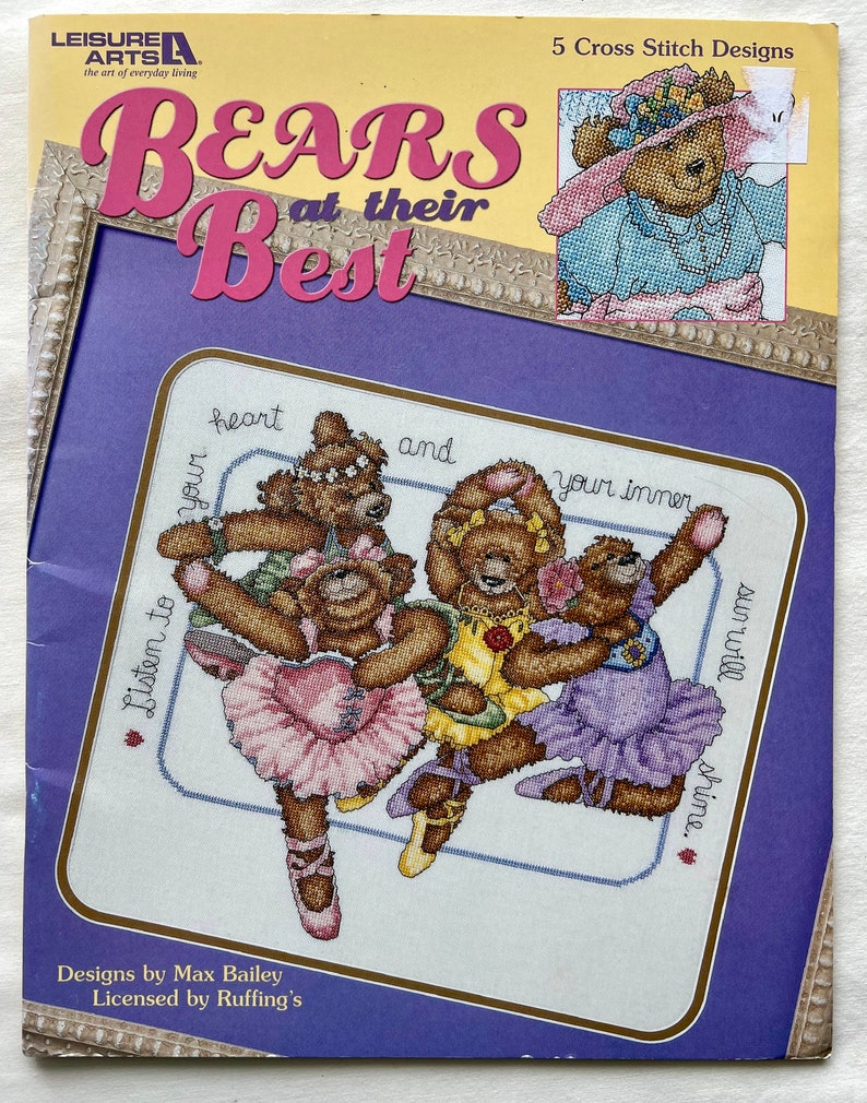 Counted Cross Stitch Pattern Books, Cross Stitch Book, Vintage, Teddy ...