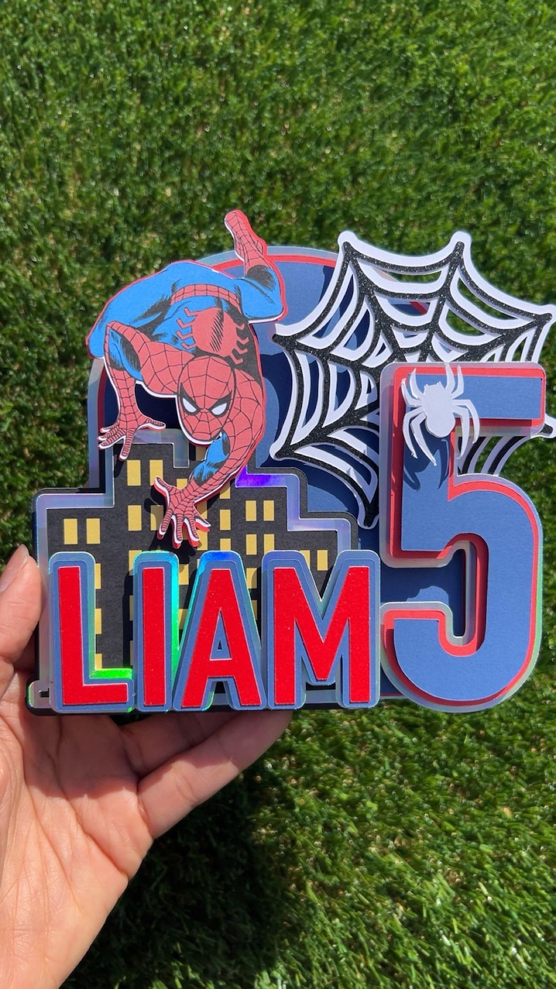 Spider-man Cake Topper. Spider-man Cake Decoration. - Etsy
