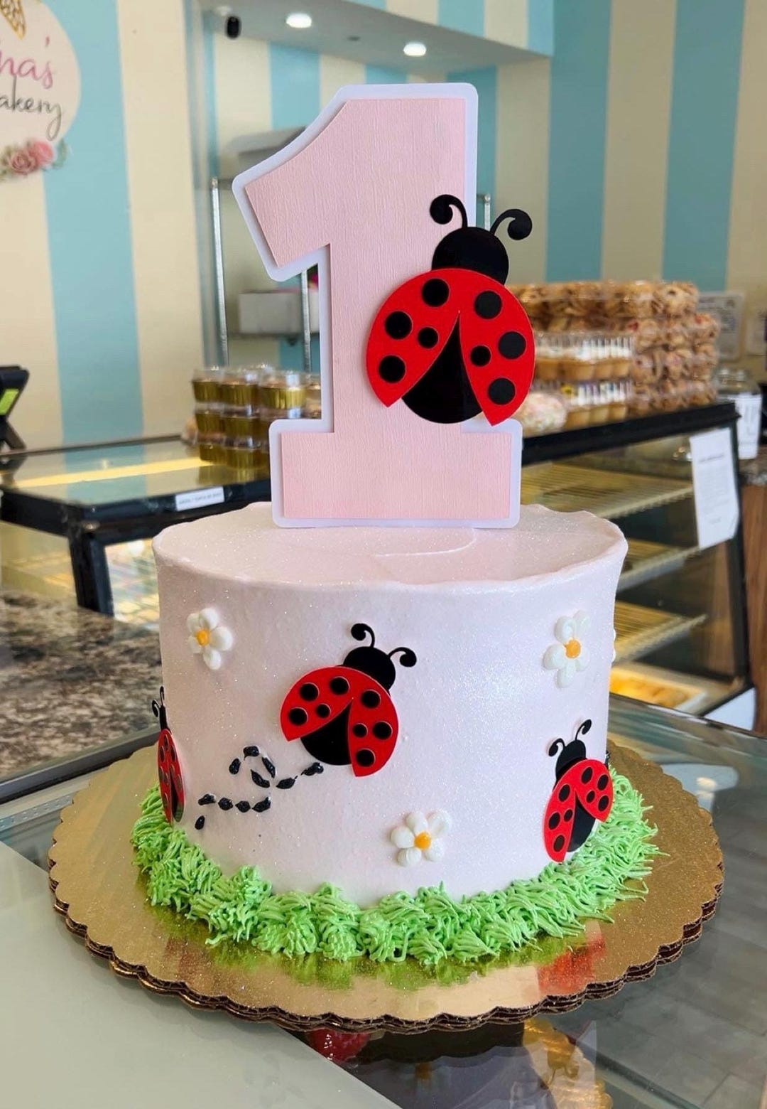 Lady Bug 1st Birthday Cake Topper. - Etsy