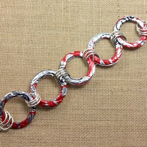 Diet Coke Bracelet of RINGS. Recycled Soda Can Art. Double-sided. Shop ...