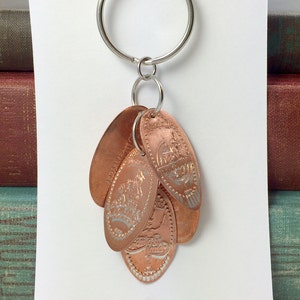 Disneyland's 5 PARK LANDS Key Ring Disney Pressed Penny - Etsy