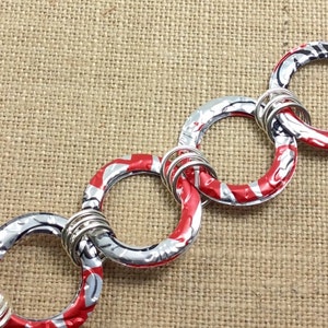 Diet Coke Bracelet of RINGS. Recycled Soda Can Art. Double-sided. Shop ...