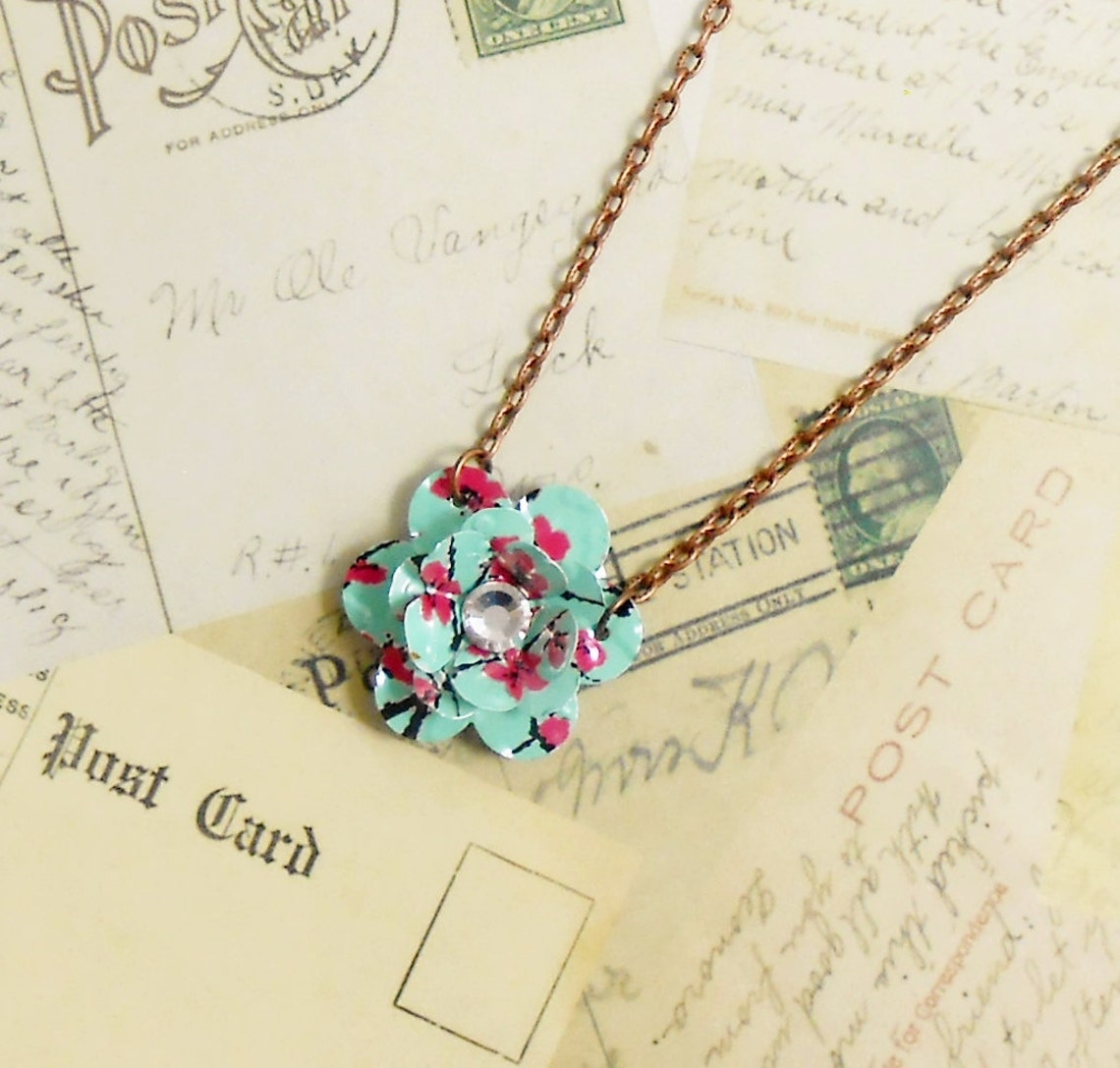 Sweet and Small Rose. Recycled Soda Can Art. Embossed. AZ Tea - Etsy