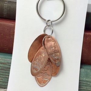 Disneyland's 5 PARK LANDS Key Ring Disney Pressed Penny - Etsy