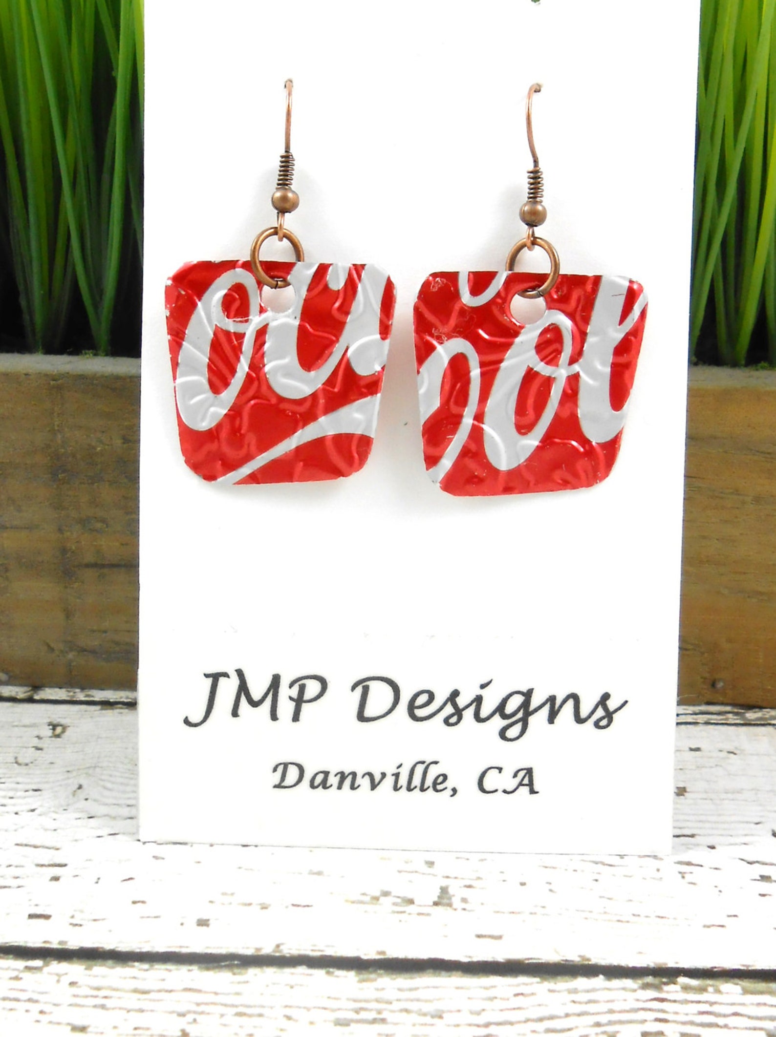 POP of COLOR. Simple Earrings. Double-sided Earrings. Coca Cola ...