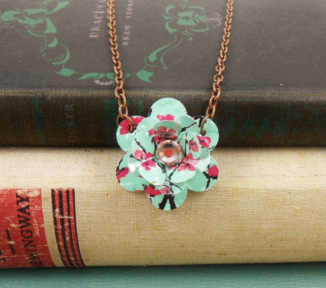 Sweet and Small Rose. Recycled Soda Can Art. Embossed. AZ Tea - Etsy