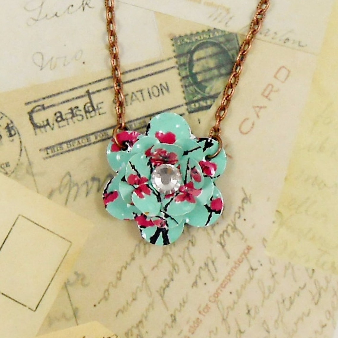 Sweet and Small Rose. Recycled Soda Can Art. Embossed. AZ Tea - Etsy