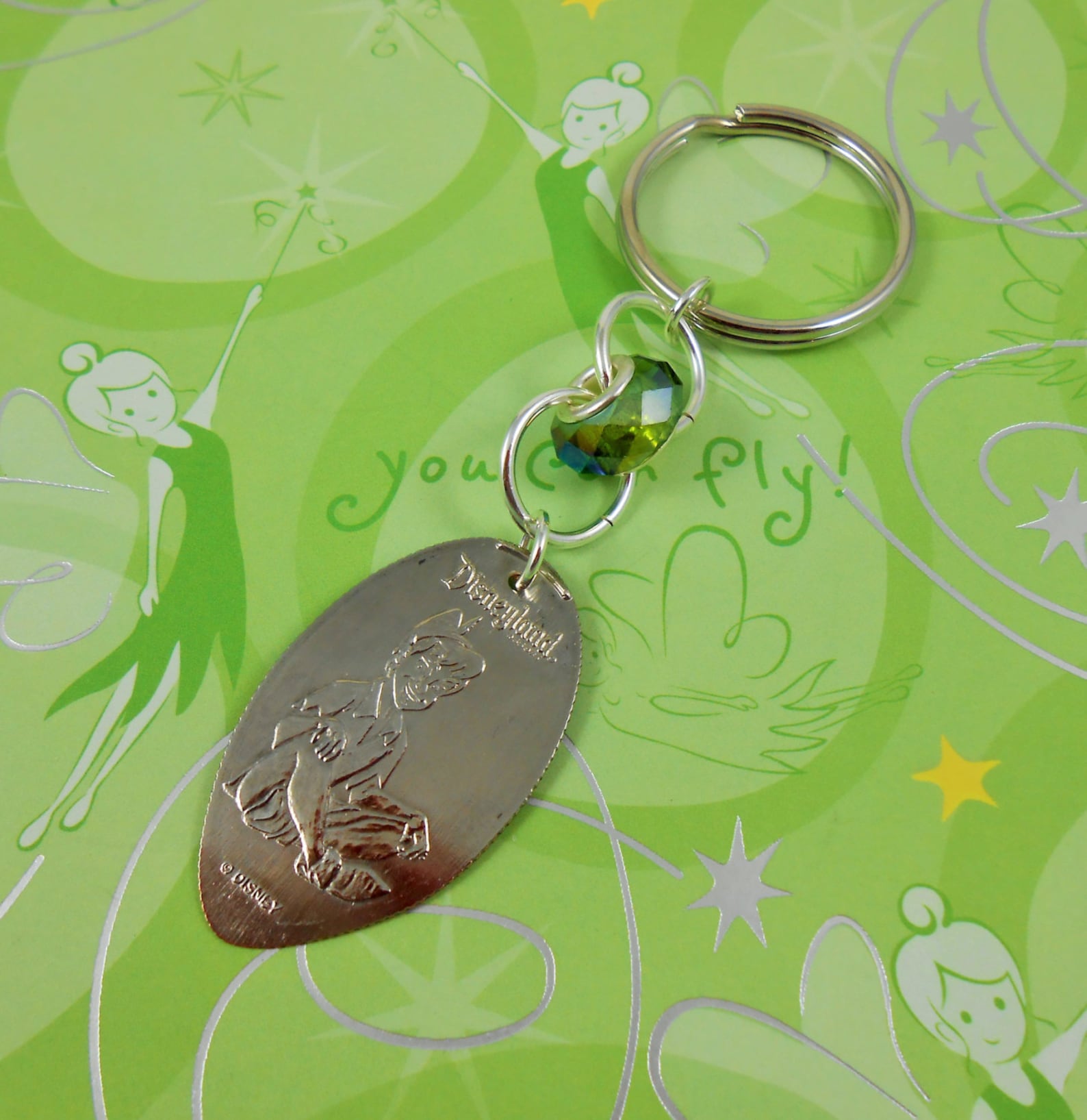 NEW Disneyland PETER PAN Key Chain Pressed Quarter - Etsy