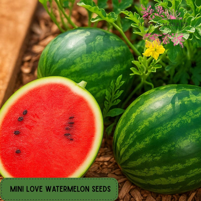 50 Mini Love Watermelon Seeds, Compact Sweet Personal-size Melon - Etsy