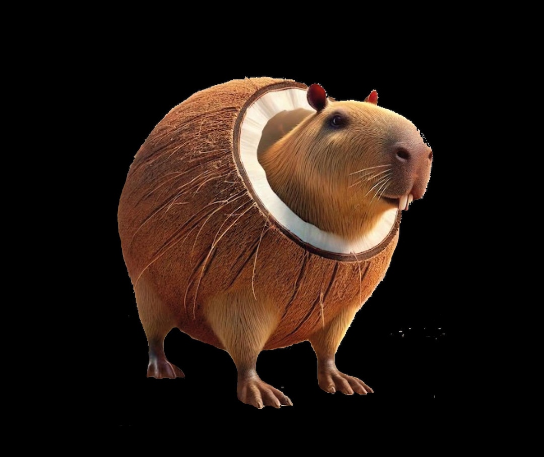 Capybara Cocomut an Italian Brainrot PNG - Etsy