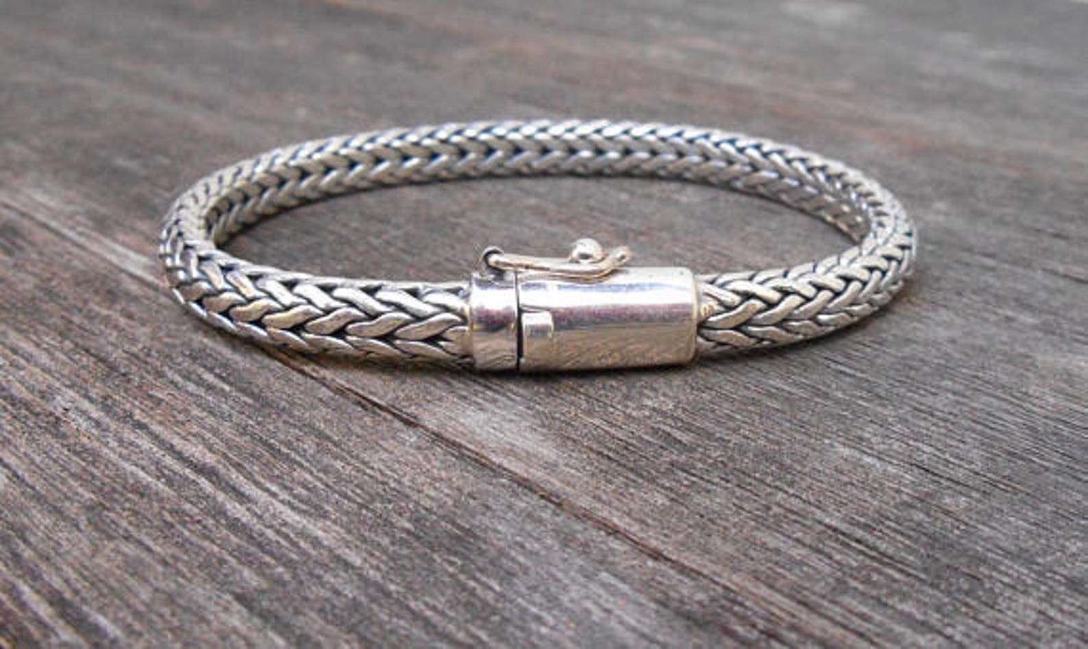 Elegant Solid Thick Sterling Silver Bracelet Handmade Silver - Etsy