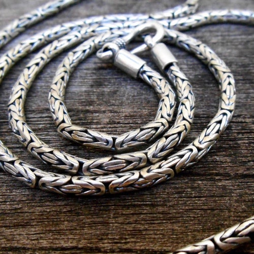 Sterling Silver Bali Chain - Etsy
