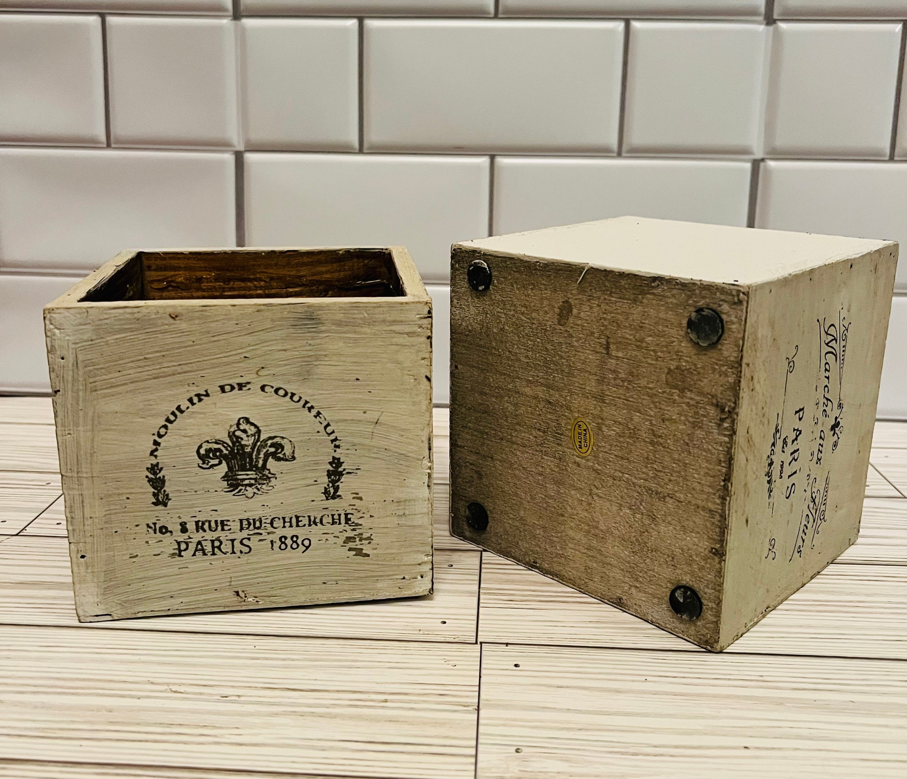 French Country, Shabby Chic Wood Planter Box for Florals real or Faux ...