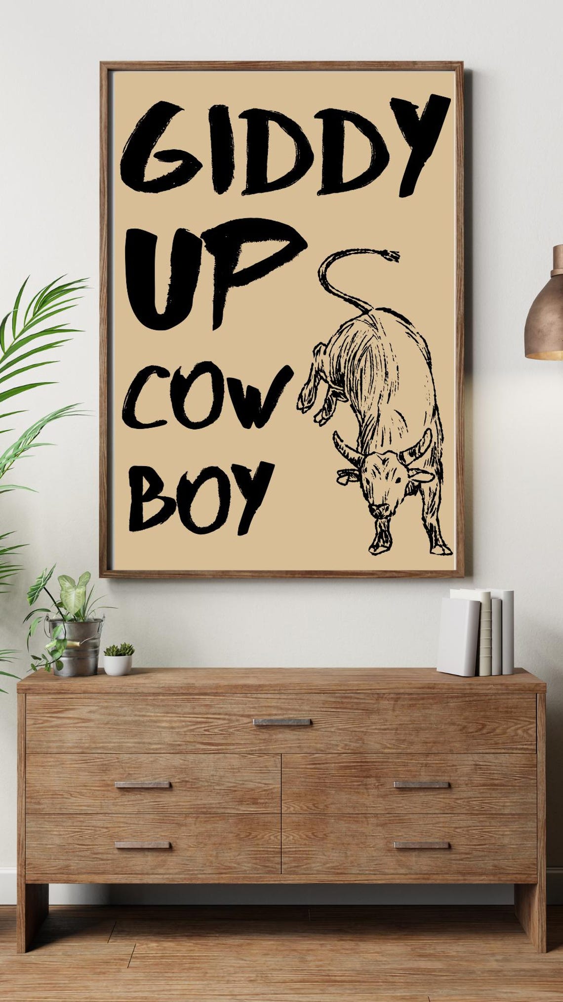 Giddy up Cowboy Art Print: Western Southern Decor (digital Printable ...