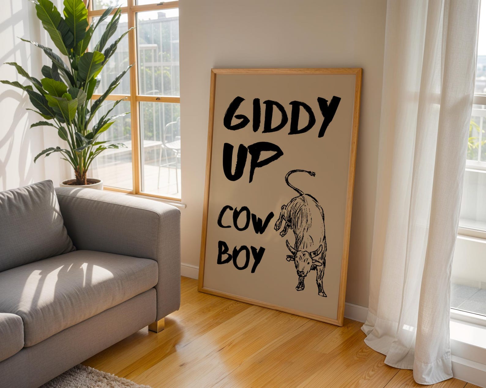 Giddy up Cowboy Art Print: Western Southern Decor (digital Printable ...
