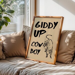 Giddy up Cowboy Art Print: Western Southern Decor (digital Printable ...
