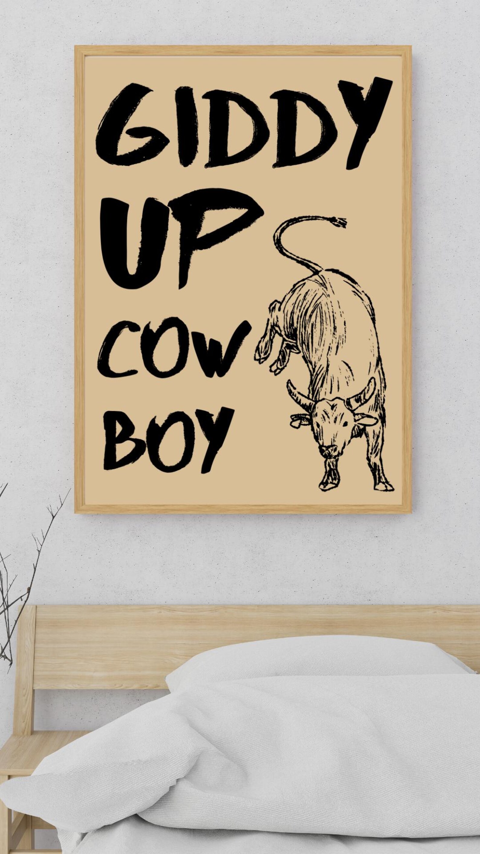 Giddy up Cowboy Art Print: Western Southern Decor (digital Printable ...