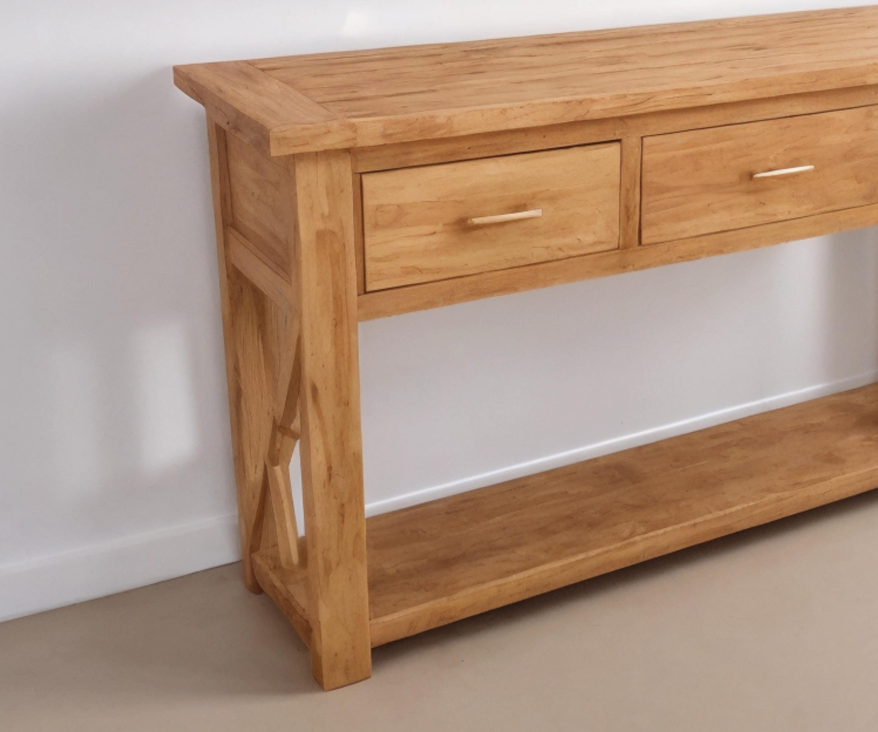 DIY Console Table Build Plans- Console With Drawers - Furniture Plans- Woodworking Plans- Desk ...