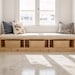 Window Seating Bench Plan: DIY Modern Bench, Storage Compartments (PDF ...