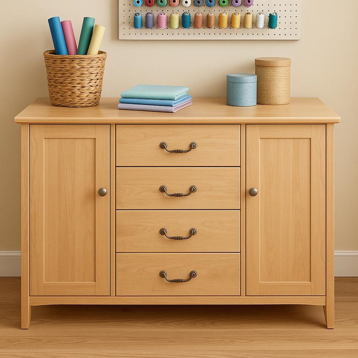 Craft Room Storage Cabinet Plan: DIY Woodworking Plans (PDF) - Etsy