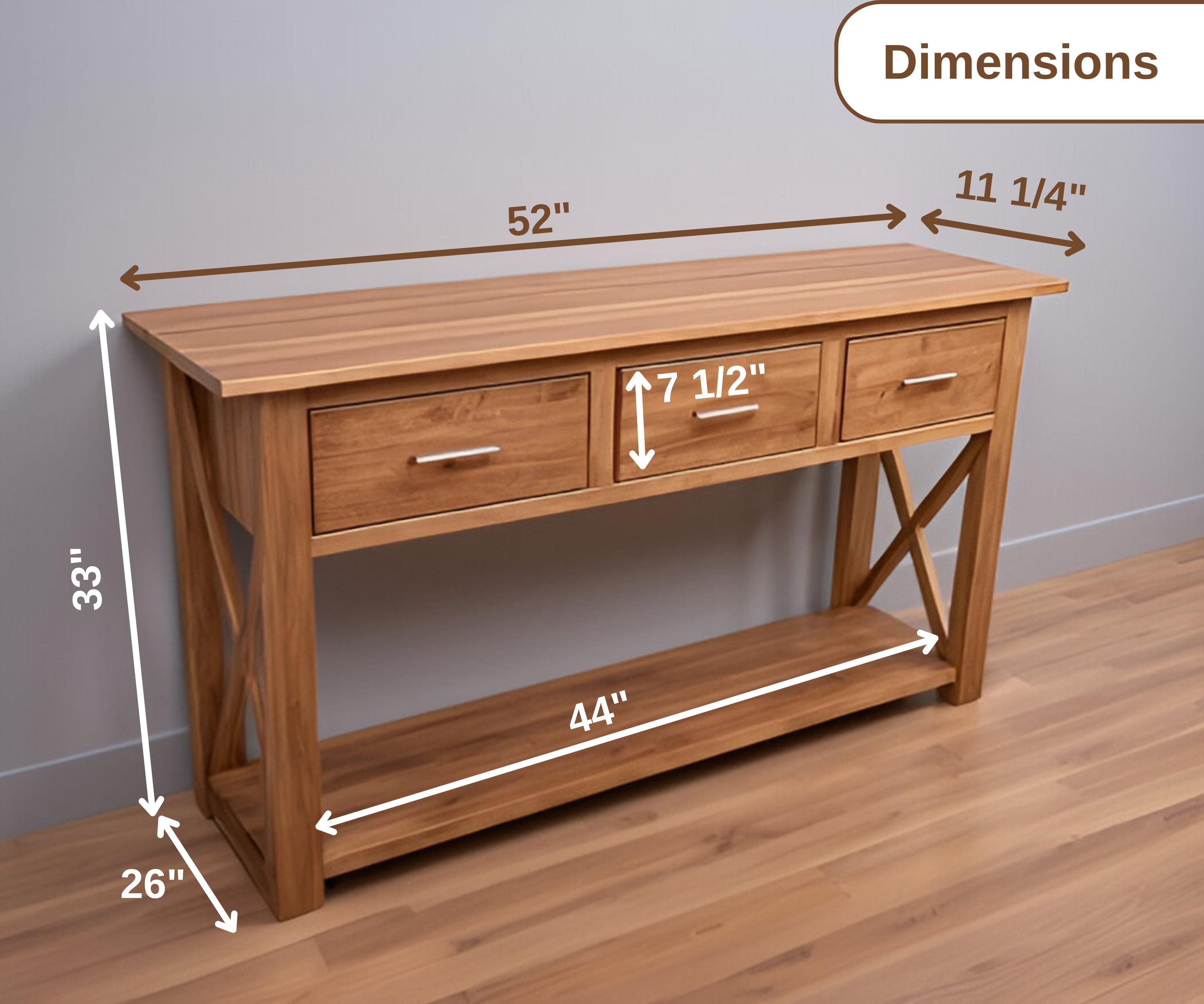 DIY Console Table Build Plans- Console With Drawers - Furniture Plans ...