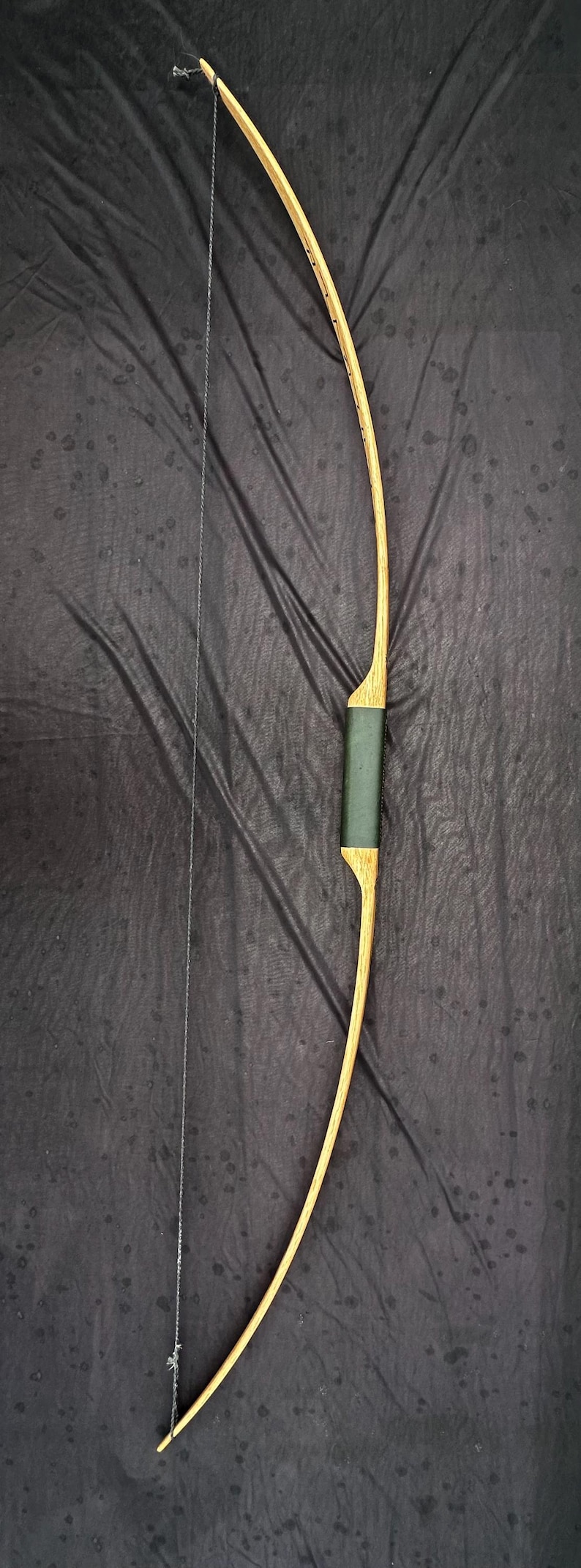 Viking Bow 38#@24" , 60" Tall Leather Handle. Handmade Solid Wood ...
