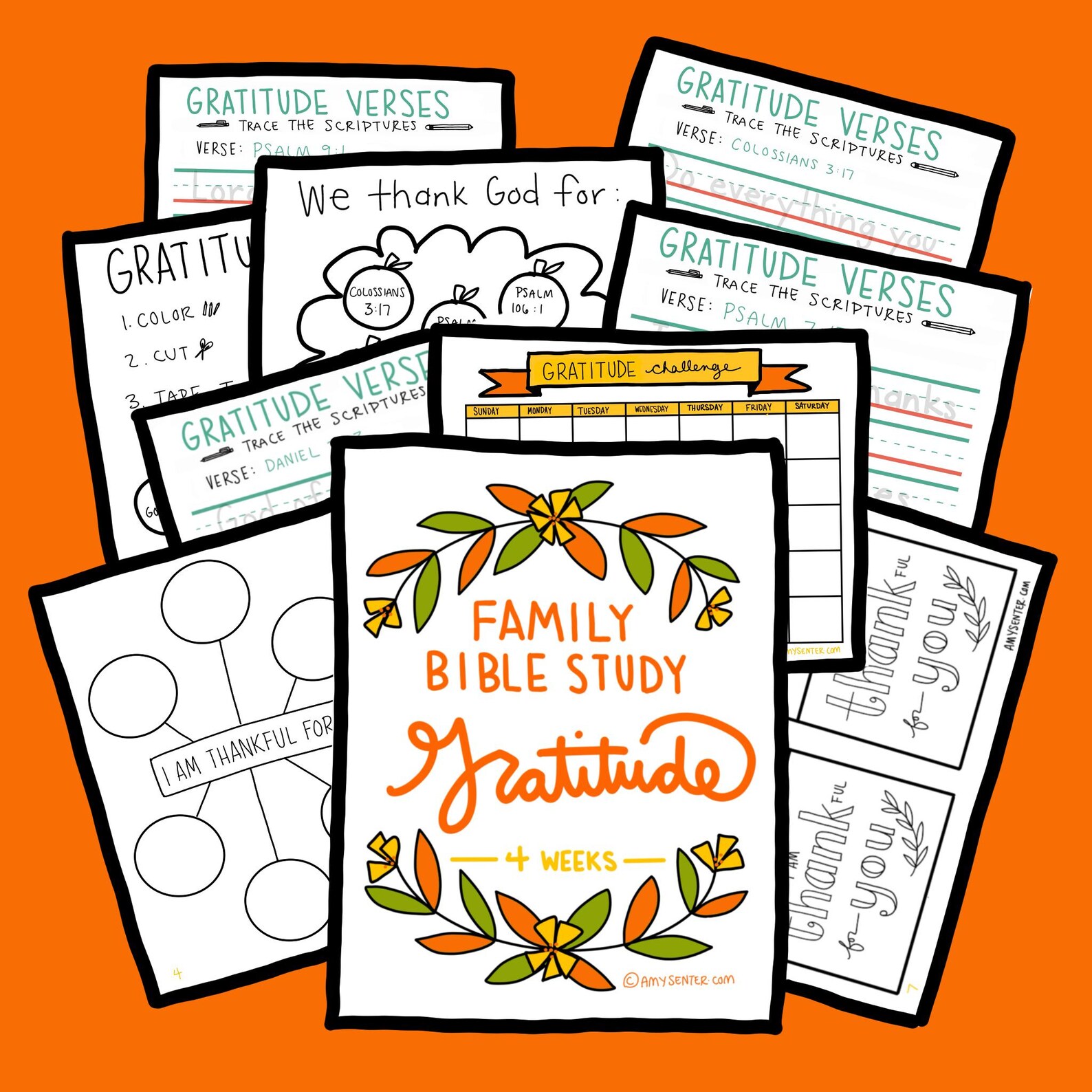 Thanksgiving Scripture Writing for Kids | Gratitude Bible Activities - Etsy