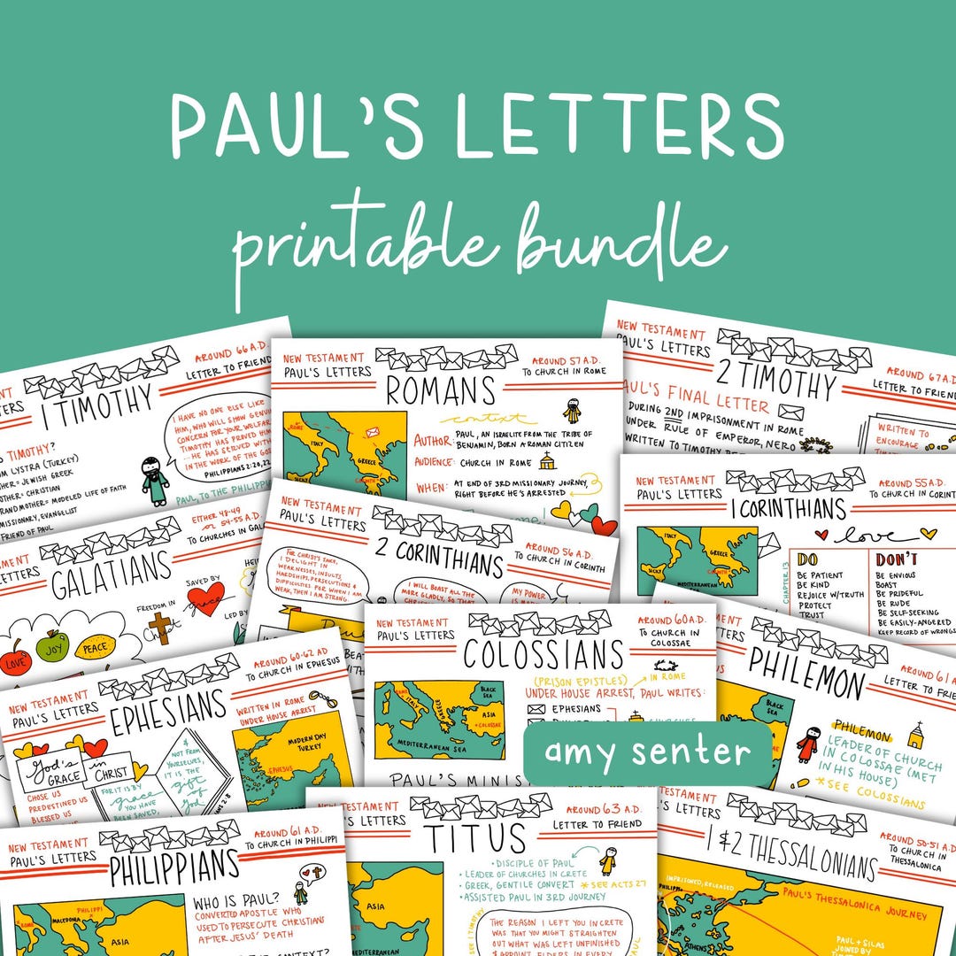 Paul’s Letters: Romans–philemon SIMPLE Bible Notes (digital) - Etsy